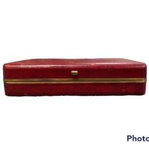Storage & Organization | Vintage Red Jewelry Box With Red Velvet Lining ...